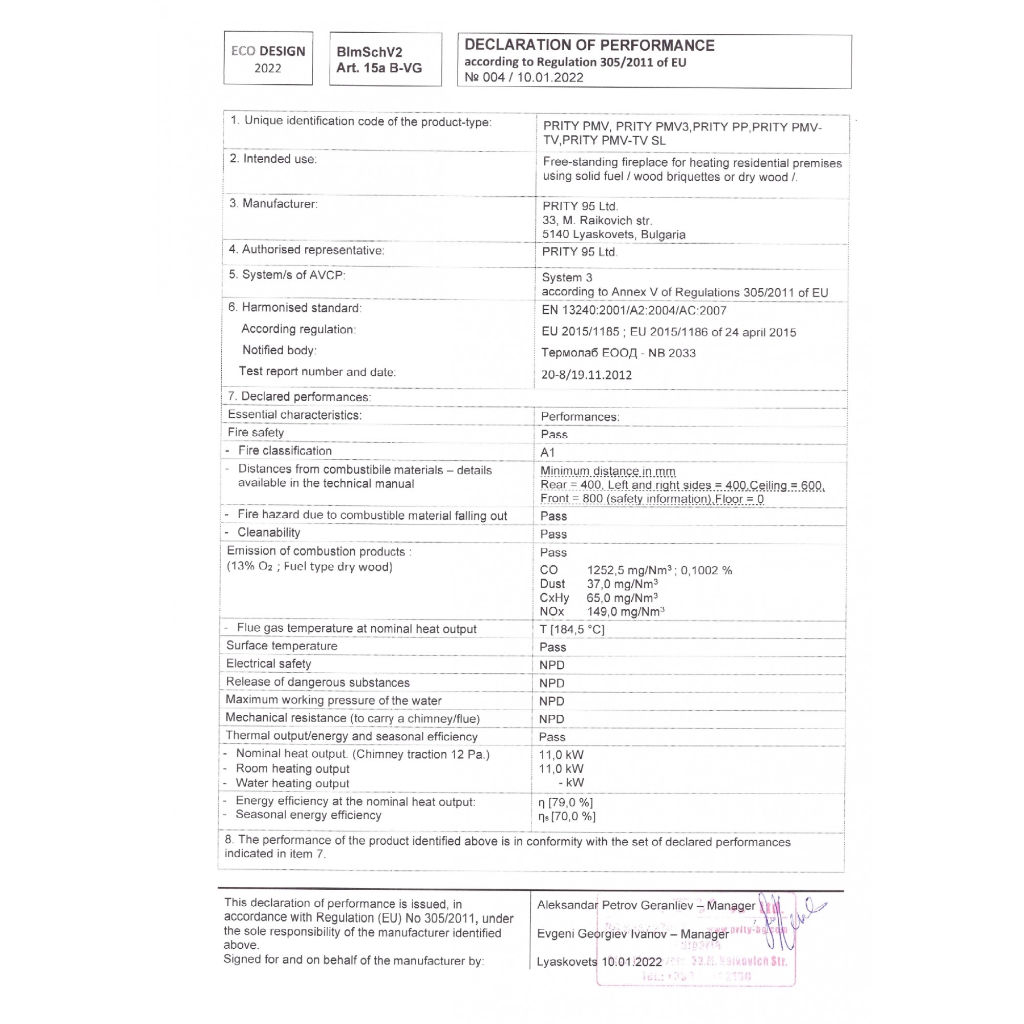 ᐉ Houtkachel Prity PMV-TV SL, 11kW – Topprijzen | BalkanEnergy.BE