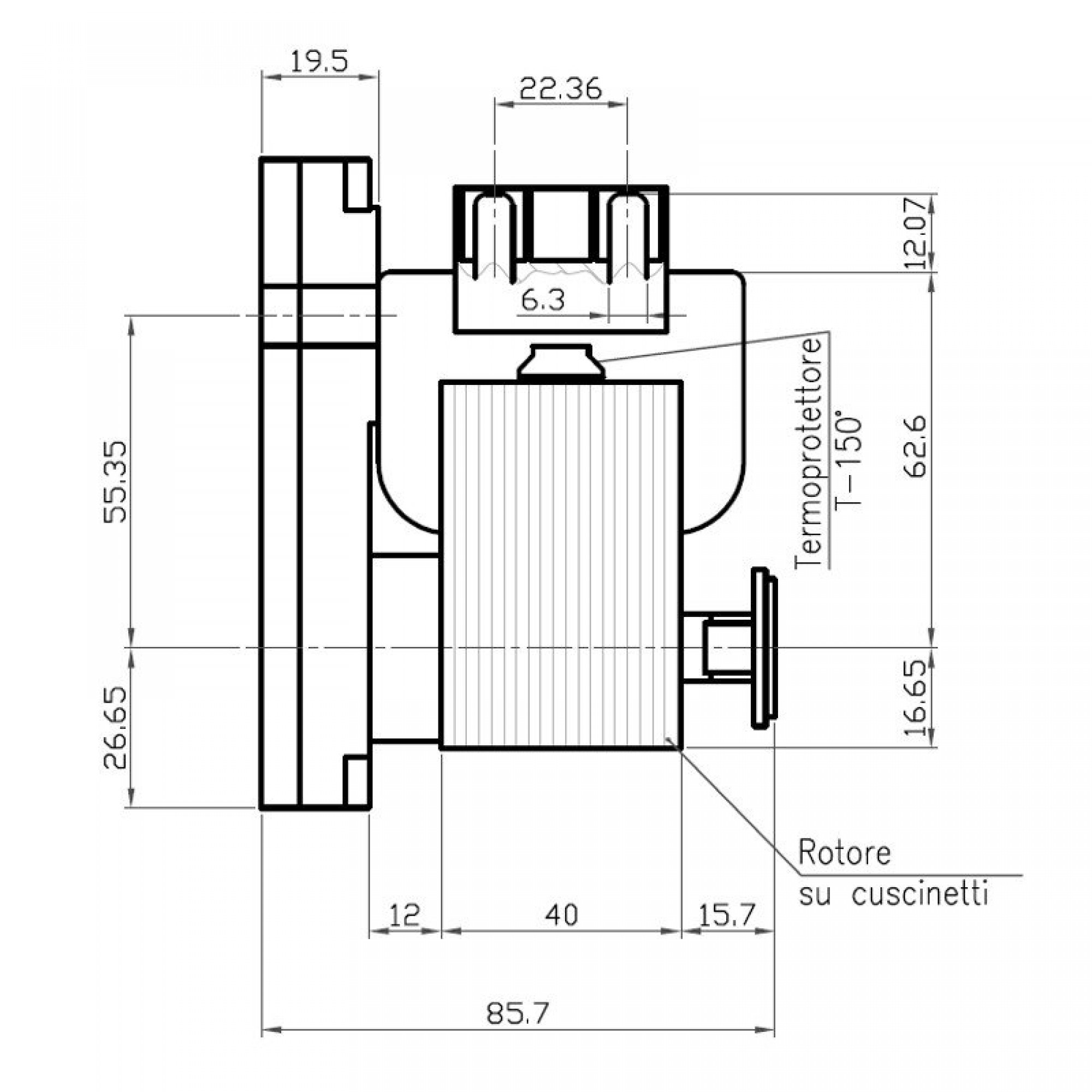 ᐉ Holle-as vijzelmotor pelletkachel Kenta K9117157, 5RPM voor Cadel ...